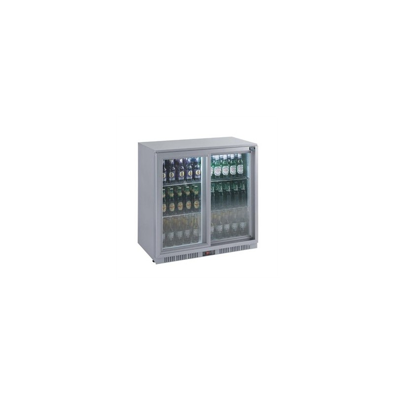 Lec Back Bar Bottle Cooler Sliding Doors 180 Bottles - Nella Online
