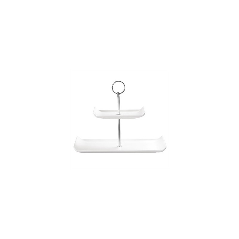 Churchill 2 Tier Rectangular Plate Tower 300mm - Nella Online