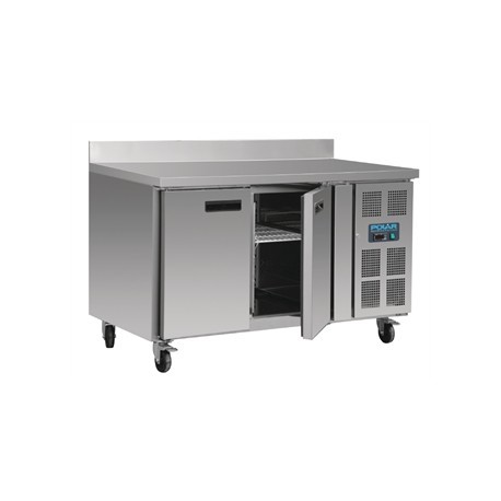 Polar Counter 2 Door Fridge with Upstand 282 Ltr - Nella Online