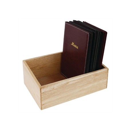 Olympia Wooden Menu Holder Box A5 - Nella Online