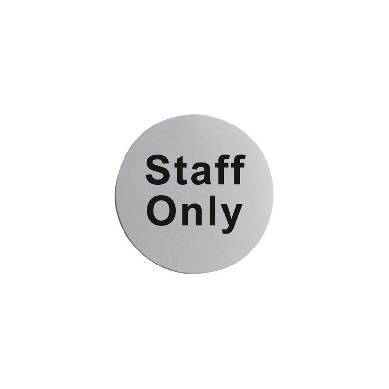 Stainless Steel Door Sign - Staff Only - Nella Online