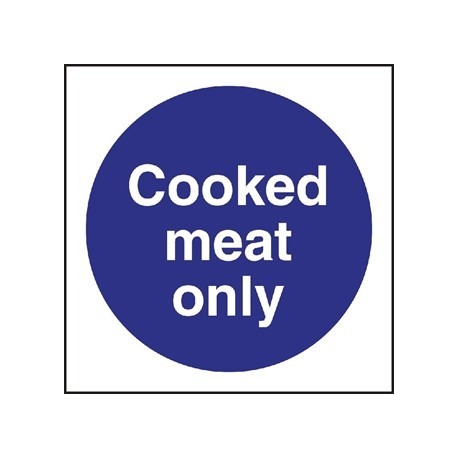 Vogue Cooked Meat Only Sign - Nella Online