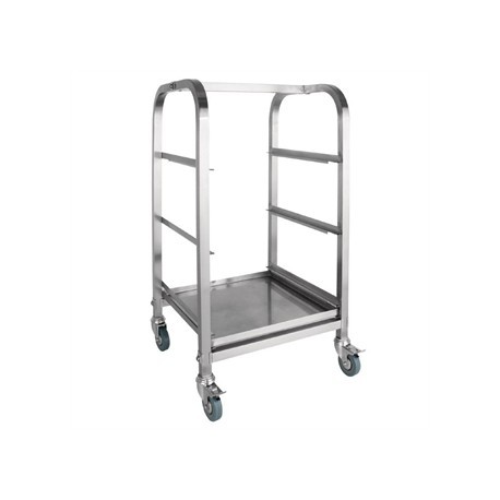 Vogue Glass Racking Trolley 3 Tiers 350mm - Nella Online