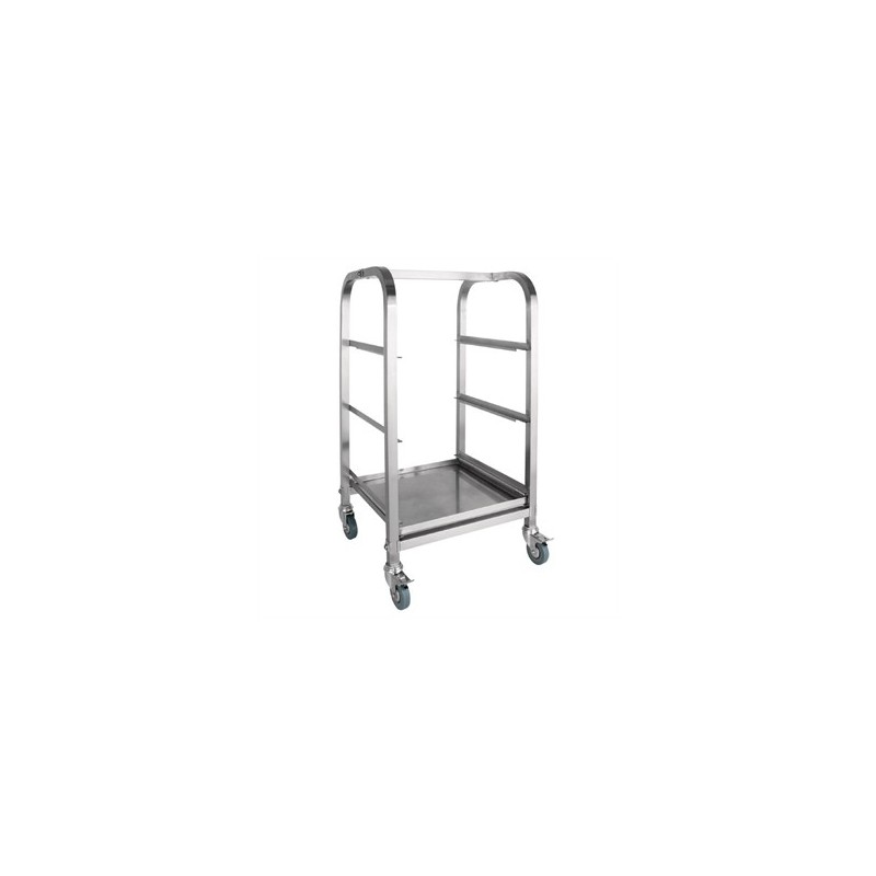 Vogue Glass Racking Trolley 3 Tiers 350mm - Nella Online